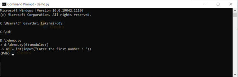Python Debugger Module Python Geeks